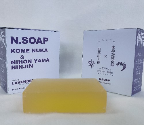 オーガニックコスメ フェイス&ボディ MIEUX / N・SOAP 米ぬかⅹ日本山人参(ラベンダーの香り)